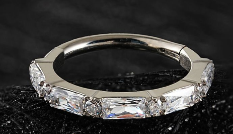 NeverDie Piercing - Clicker baguette and round lateral